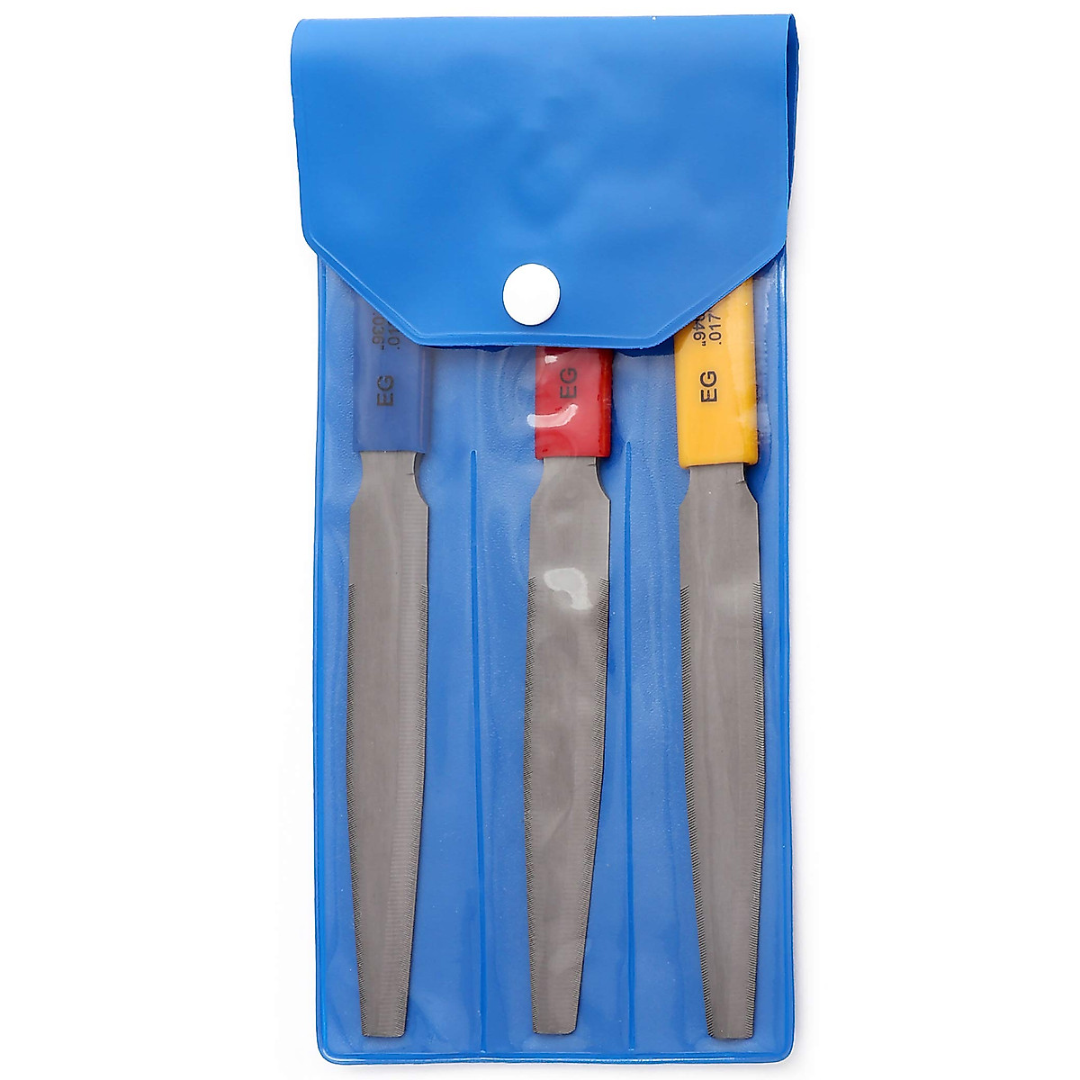 Holmer Tapered Nut Files Double Edge Nut Slotting Files Set Fret Crowning Files Luthier Tools for Electric Guitar Set of 3Pcs.