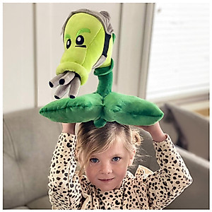 ENOMIN Cute Plant Plush Toy - 12 Inch Peashooter from PVZ, Ideal for Kids & PVZ Fans, for Halloween & Christmas