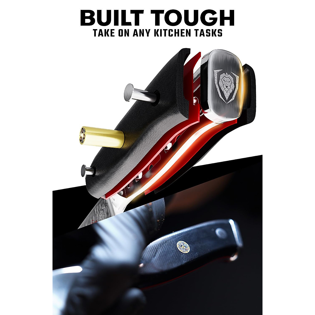 DALSTRONG Bull Nose Butcher Knife - 10 inch - Shogun Series ELITE - Japanese AUS-10V Super Steel - Vacuum Heat Treatment - with Sheath - Meat, BBQ, Breaking Knife - Kitchen Knife - BBQ, Brisket