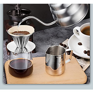 Beeca Pour Over Coffee Kettle with Thermometer, Premium Stainless Steel Gooseneck Kettle for Tea French Press Drip Coffee Slow Brew Pot for All Stovetop and Any Heat Source, 40oz / 1200ml