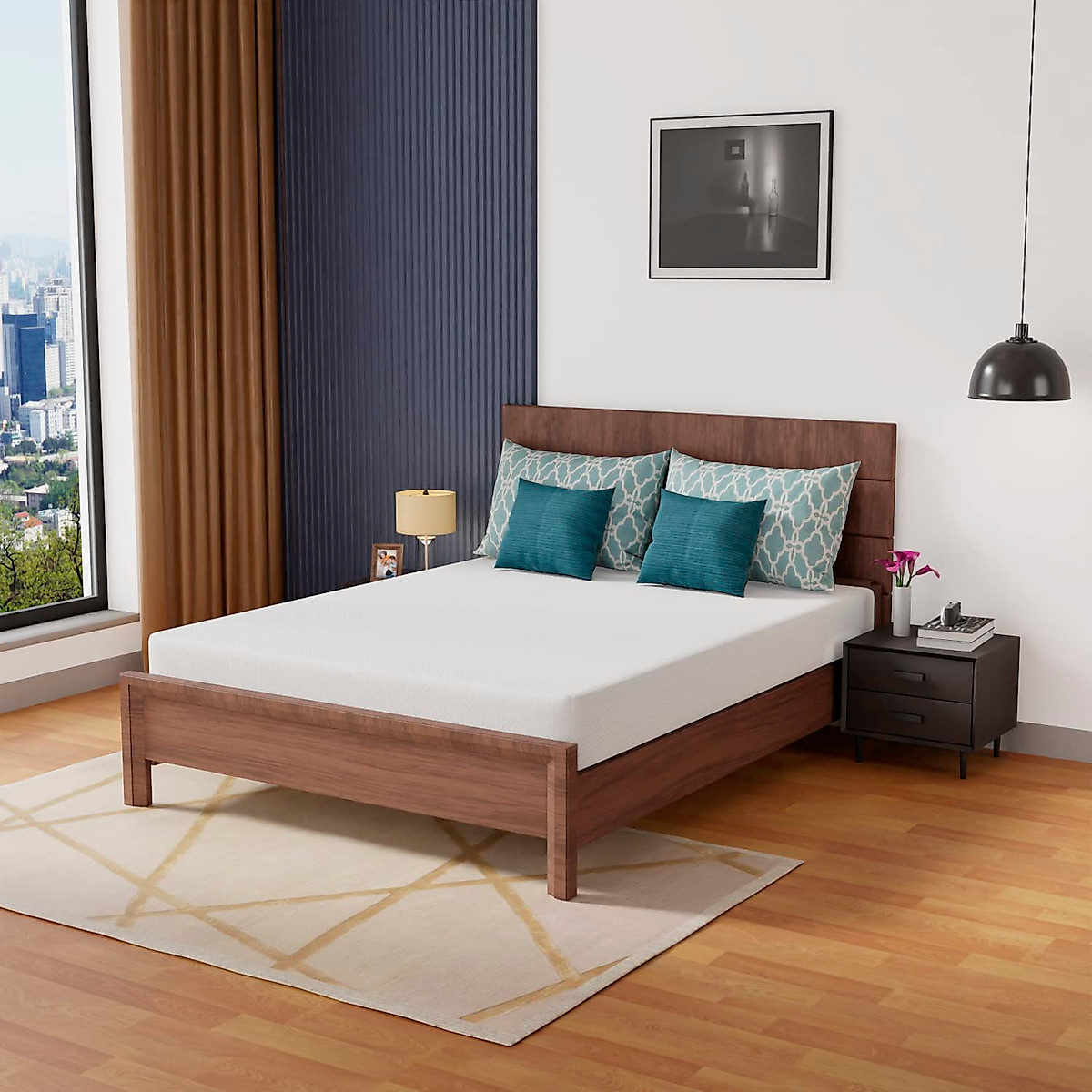 Gel Memory Foam Mattress Wave Comfort Foam Mattress 8 inch Mattress, CertiPUR-US Certified,Breathable Bed Mattress for Cooler Sleep Supportive & Pressure Relief,Removable Soft Cover,White Twin