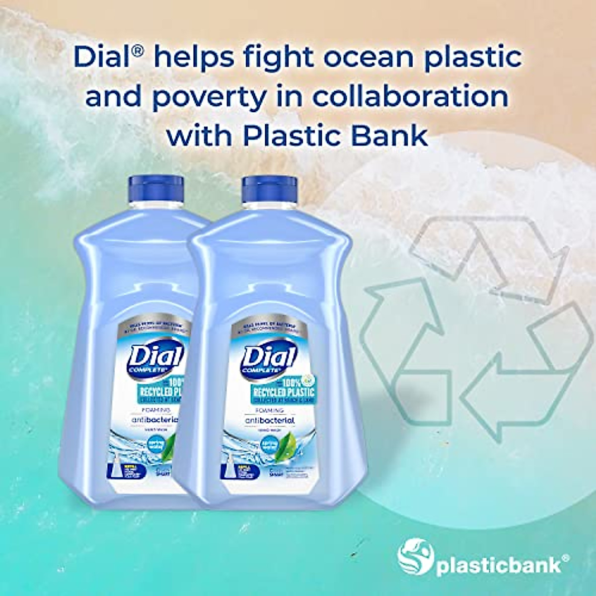 Dial Complete Antibacterial Foaming Hand Soap Refill, Spring Water, 52 fl oz