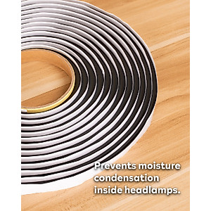 XFasten Butyl Headlamp Sealant, 7 millimeters x 20 Feet, 7 millimeters Thick, OEM Grade Automotive Rubber Butyl Rope Tape for Headlamp, Headlight, Windshield, Window, and Pool Light Sealant Tape