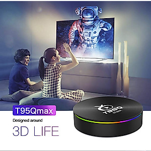 Android 9.0 TV Box T95Q Amlogic S905X3 with DDR3 4GB RAM 32GB ROM 4K Ultra HD H.265 Dual Band WiFi Bluetooth 4.0 Media Box 2.4/5Ghz WiFi 100M LAN