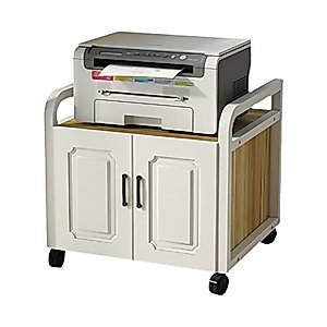Printer Table Printer Cabinet Printer Stand 2 Tiers Office Movable Laser Printer Copier Stand Cart Under Desk Rolling Table File Cabinets Fax A4 Paper Organizer Shelf for Home Office Storage & Organiz