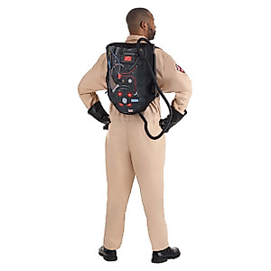 Deluxe Plus Size Ghostbusters Halloween Costume | Adult Ghostbusters Jumpsuit Uniform with Proton Pack for Men 4X Brown