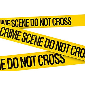 Crime Scene Do Not Cross Barricade Tape 3 X 100 • Bright Yellow with a Bold Black Print • 3 in. Wide for Maximum Readability • Tear Resistant