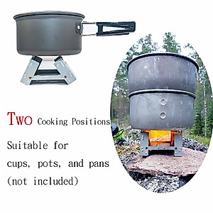 Breezing Style Folding Mini Pocket Stove & Emergency Portable Ultralight Camp Stoves for Backpacking, Camping, Emergency Prep Fit for Pans,Pots,Cups(not include Alcohol)