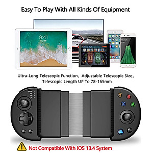 Wireless Mobile Controller Gamepad,PUBG Mobile Controller with Triggers for 3.5-6.5 Inch Android iOS for FPS Games Gamepad