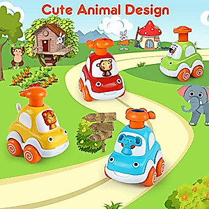 Cars Toys for 1 Year Old Boy Gifts Press and Go Cartoon Toys Cars for Toddlers 1-3 Baby Toys 12-18 Months Toddler Toys Age 1-2 One Year Old Boy Toys 1st Birthday Gifts for 1 2 3 Year Old Boys Girls