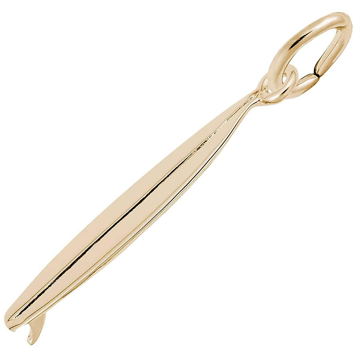 Rembrandt Charms Surfboard Charm, Gold Plated Silver