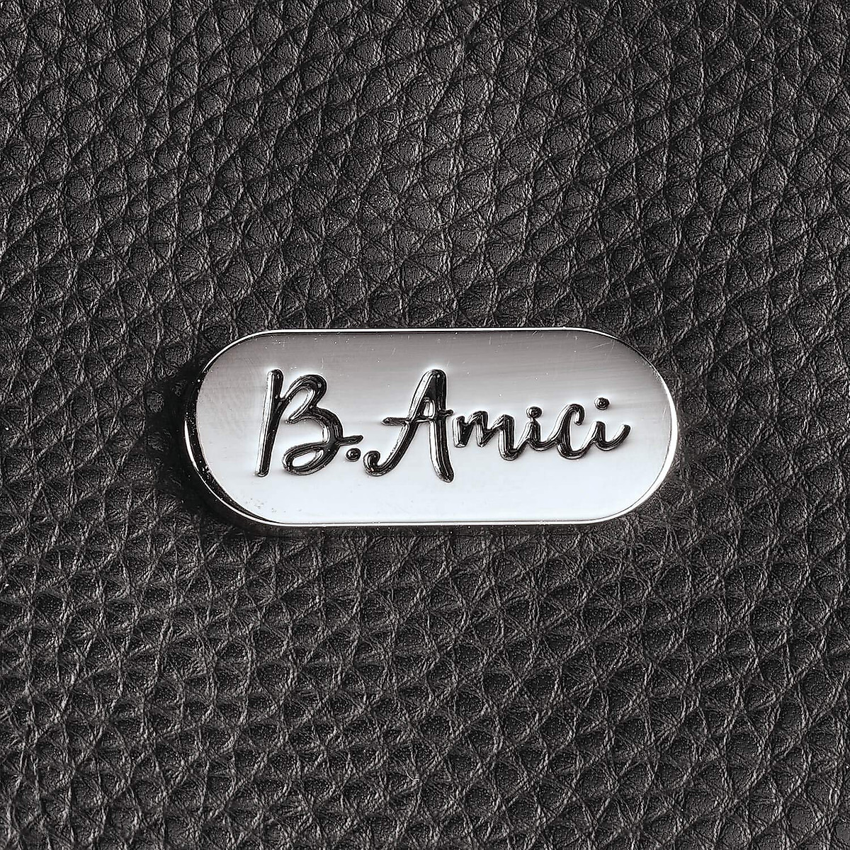 Fox Valley Traders B.Amici™ Emily RFID Essential Leather Shoulder Bag, RFID Lining, Black