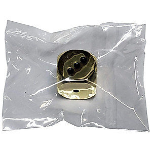 Cyber-Deals Set of (5) Solid Zinc Alloy Metal Polished Finish 16mm Dice, Rounded Corners with Black Velvet Cloth Pouch (Gold with Black Dots)