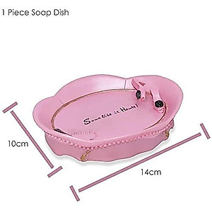 DVTEL Bathroom Five-Piece Set of Newlywed Toiletries Creative Gift Resin Five-Piece Set of Toothbrush Cup (Color : Red)