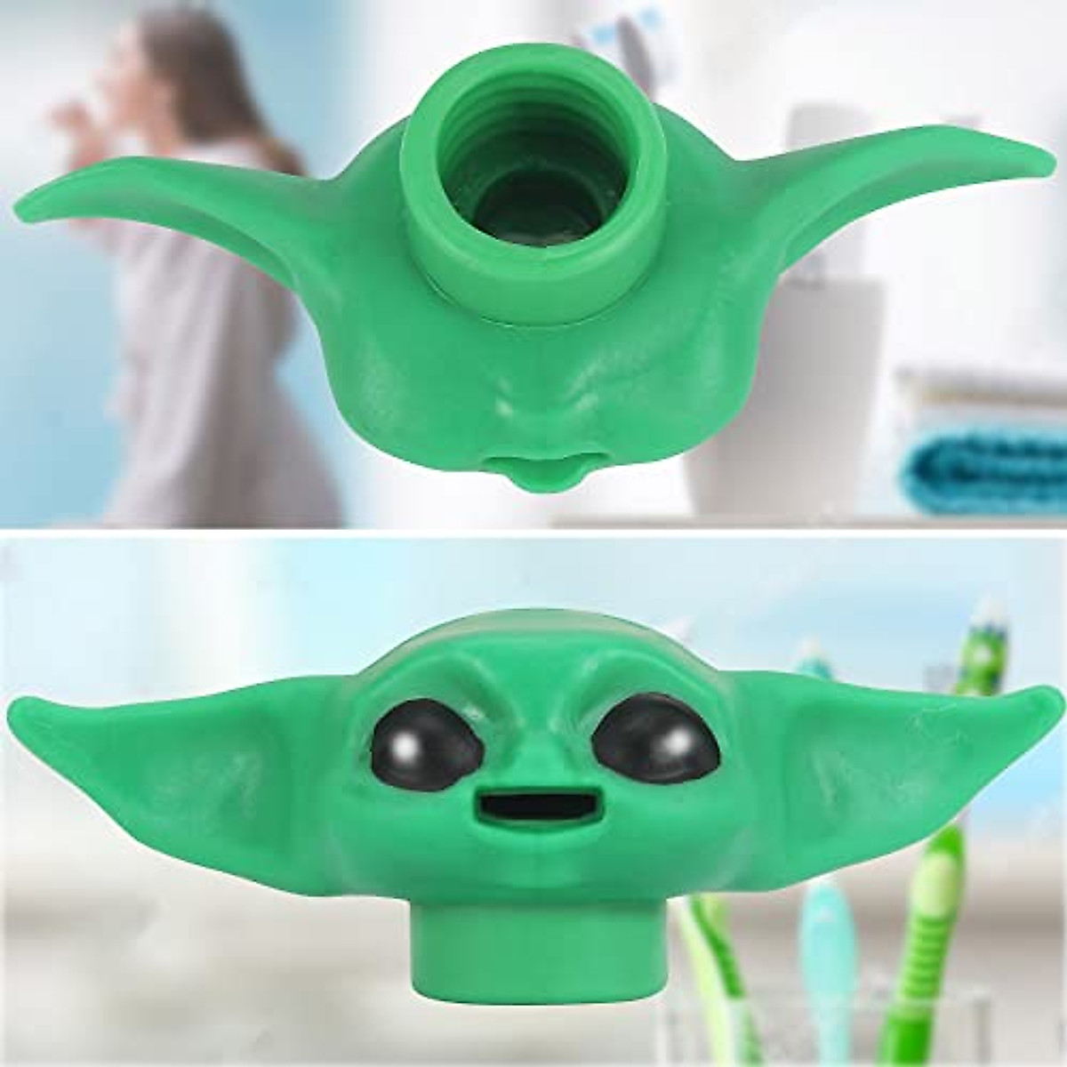 2023 New Y-oda Toothpaste Topper, Toothpaste Topper Child Toothpaste Cap Toothpaste Dispenser for Kids and Fans Gift Box