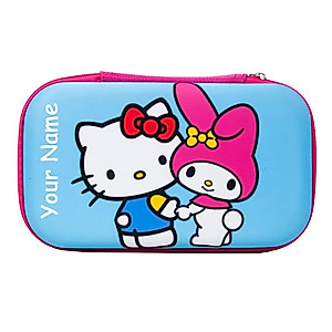Knextion Inc Personalized Molded Pencil Cases for Back to School (Kitty Blue)
