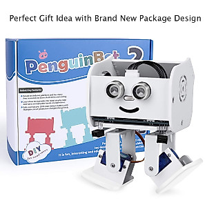 ELEGOO Science Kits for Kids Ages 8-12 12-14 14-16 & STEM Toys Gifts for Boys Girls Kids Teens Penguin Bot Biped Robots Building Kit Compatible with Arduino & Coding Circuits Projects