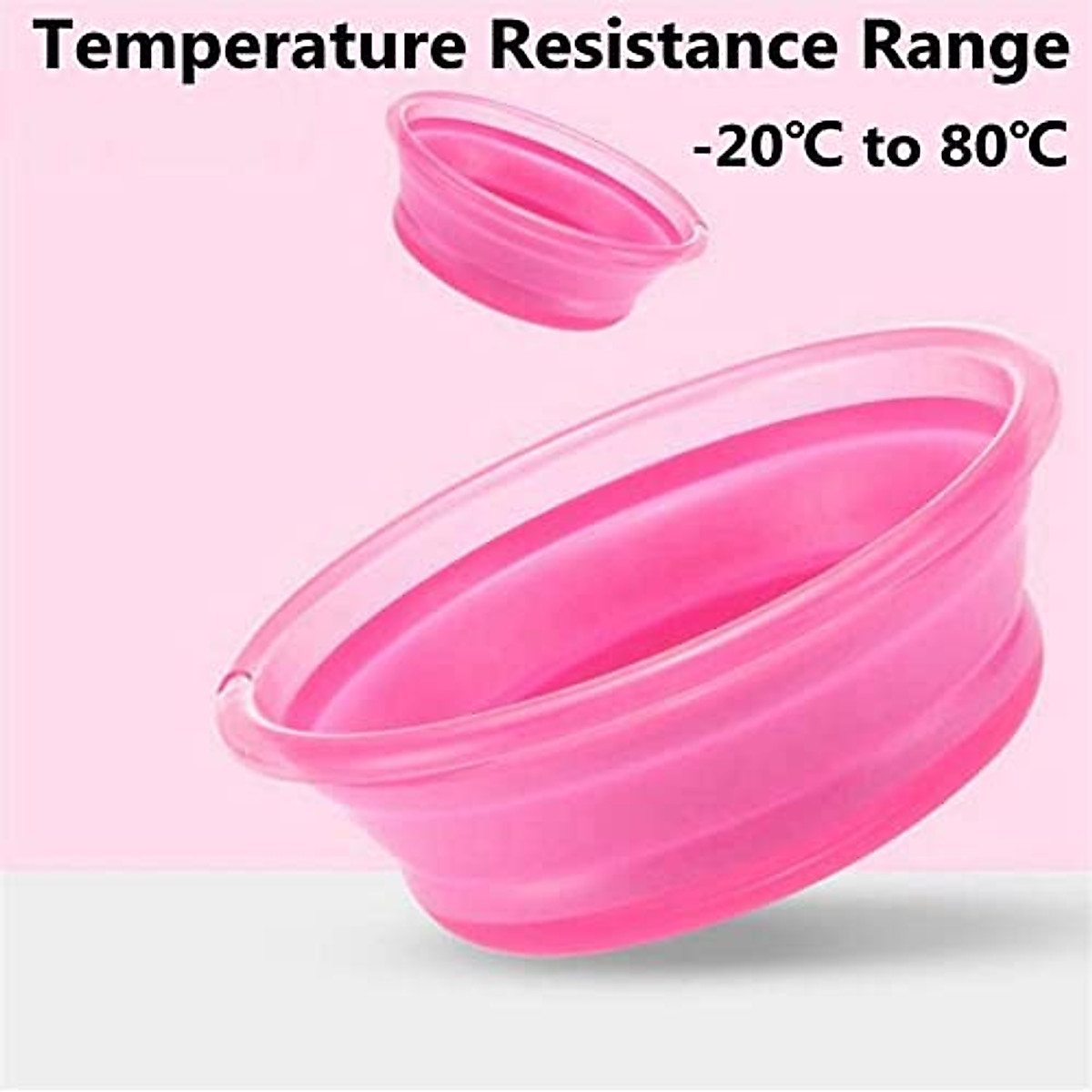 Foldable Hedgehog Bathtub, with 2 Pcs Set Bathing Brush, Plastic Small Animal Swimming Pool, Bath Sand Room Sauna, for Hedgehog Hamster, Guinea Pig,Bearded Dragon (Pink)