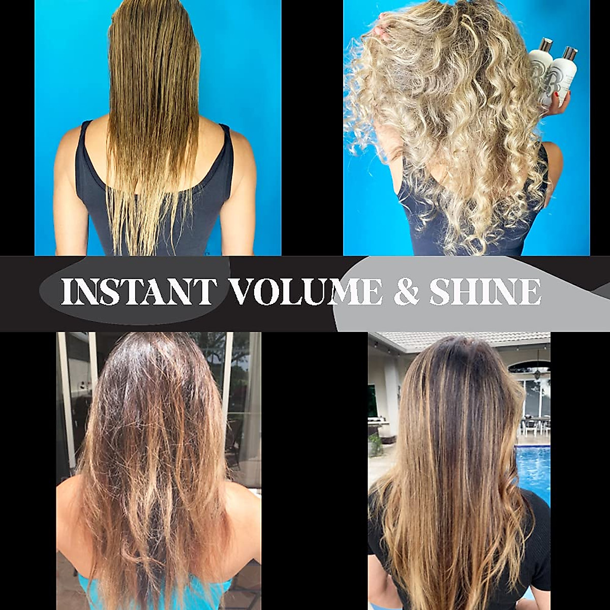 B THE PRODUCT High Potency Biotin Hair Growth Shampoo & Conditioner Set - Fortified with Vitamins E, A, C & B for Fastest Hair Growth (8.5oz.)