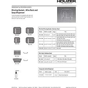 Houzer RB-2400 Wirecraft 6-Inch High Rinsing Basket for Kitchen Sinks