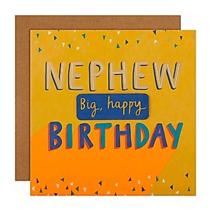 Hallmark Birthday Card for Nephew - Contemporary Text Based Design