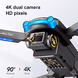 Aerial Photography Drone With Brushless Motor - Foldable Drone Toy For Kids - Remote Control Quadcopter With 4K HD FPV Camera, Altitude Hold, Headless Mode And One Key Start - Gifts