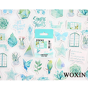 WOXIN Kawaii Sticker Set for Teens/Grils Waterproof Vinyl Stickers (6 Set, 400 Pieces)