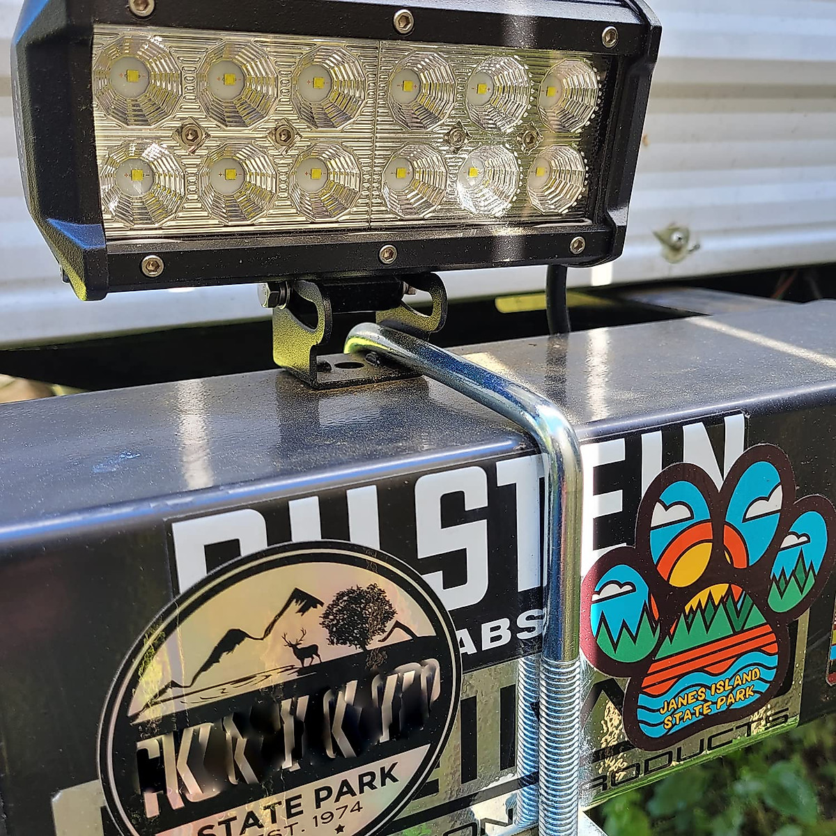 Aopin Stainless Steel U-Bolt 1/4"(D) x 1-5/8"(W) X 2-1/2"(L) Steel Antenna Clamps Boat Trailer Replacement U-Bolt with Accessories Nut, Baffle, Spring Release Washer.4Pcs