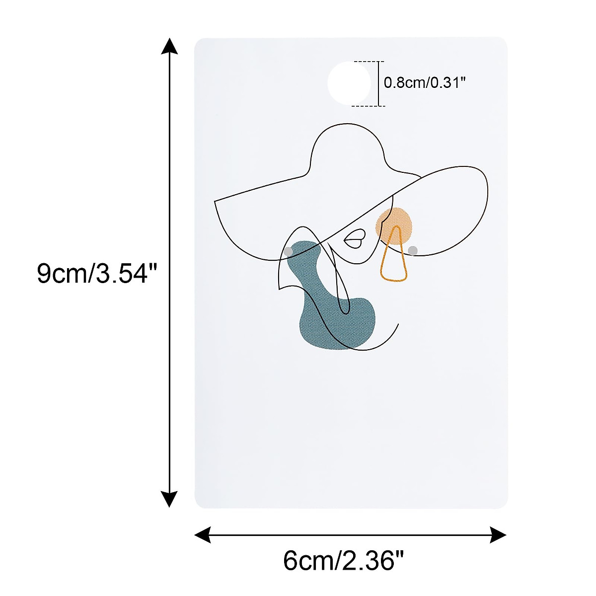 joycraft 100Pcs Earring Cards, 2.36"x3.54" White Earring Display Cards, Aesthetic Lady Earring Hanging Cards Set, Personalized Jewelry Cards for Selling, Retail, DIY Ear Studs Display Supplies