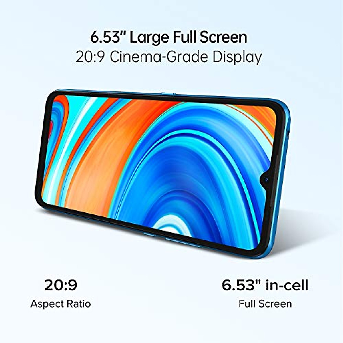 UMIDIGI A9 Cell Phone, 64GB Fully Unlocked Smartphone, 5150mAh Battery Android Phone with 6.53" HD+ Full Screen and 13MP AI Triple Camera.