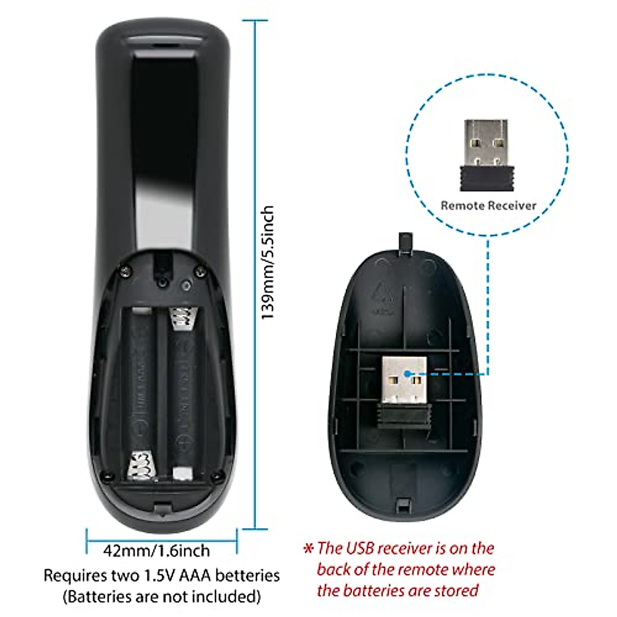 Deybon 2.4G Wireless Remote Control for Car Android Tablets Smart TV Air Remote Mouse Compatible with Car Android Tablet Realized via USB Port