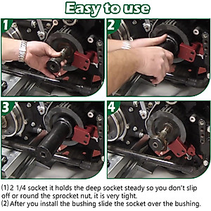 2-1/4" Mainshaft Pulley Wrench Lock Nut Sprocket Socket Tool Fit for Harley Twin Cams, Dyna, Electra Glide, Heritage Softail