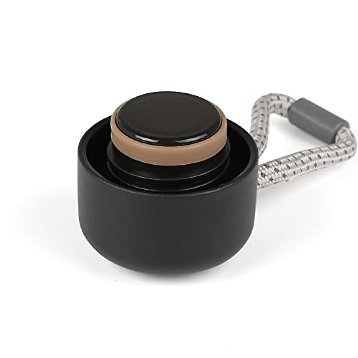 Dusgut Water Bottles with Portable Lid, BPA Free, Hydro Insulated Thermal Flask for Hot or Cold Drinks 350ml Stainless Steel Metal Reusable Water Bottle for Kids, Adults, Midnight Black