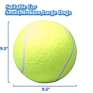 Banfeng Giant 9.5" Dog Tennis Ball Large Pet Toys Funny Outdoor Sports Dog Ball Gift with Inflating Needles