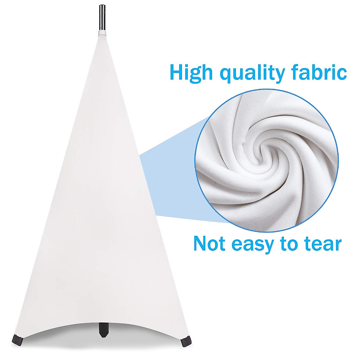 Dofilachy Speaker Stand Cover-DJ Bag with 360 Degree Cover, Speaker Tripod Scrim Cover for Speaker/Lighting with Free Travel Bag (Two Pack-white)