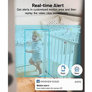 GALAYOU Indoor Security Camera 2K, Pet Camera, 360 Degree WiFi Home Security Camera for Baby/Dog/Elder/Nanny with Night Vision, Siren, 24/7 SD Card Storage, Works with Alexa and Google Assistant