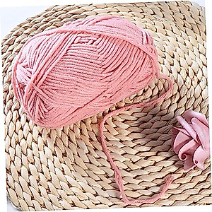 Wool Yarn 10 Rolls Milk Cotton Yarn Knitting Wool Chunky Yarn Wool Knitting Crochet Yarn Weaving Yarn Knitting Yarn DIY Yarn Pink Doll Coarse Wool DIY Soft Milk Cotton Crochet Yarn