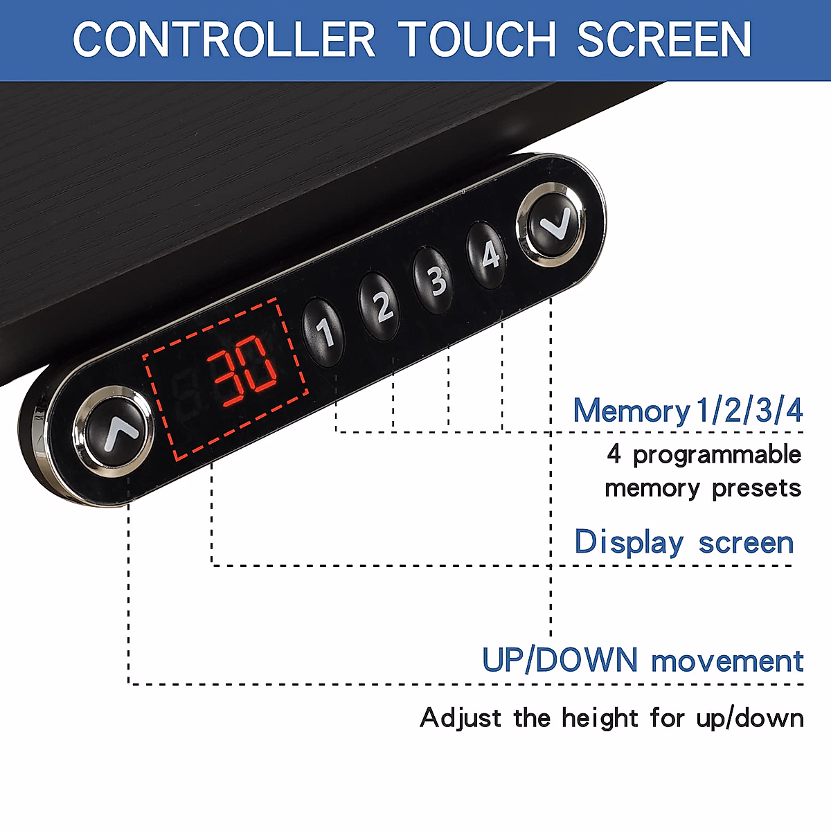 bilbil 59 Inches L-Shaped Electric Height Adjustable Standing Desk, Stand Up Home Office Desk with 4 Memory Preset Options, Double-Beam Construction, Anti-Collision Technology