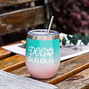 Dog Mom Gifts for Women,Mothers Day Gifts,Funny Dog Lover Gifts for Mom,Unique Birthday Dog Mama Gifts,Presents for Dog Lovers,12oz Insulated Stainless Steel Coffee Cup Tumbler