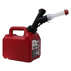 GARAGE BOSS GB310 Briggs and Stratton GarageBoss Press 'N Pour 1+ Gallon Gas Can, Red