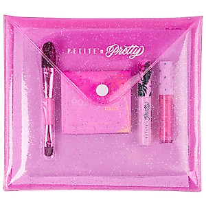 Petite 'n Pretty - "Amazon Exclusive" Glow Basics Natural Makeup Starter Gift Set, Made in USA for Kids, Children, Tweens and Teens, Non Toxic (Packaging May Vary)