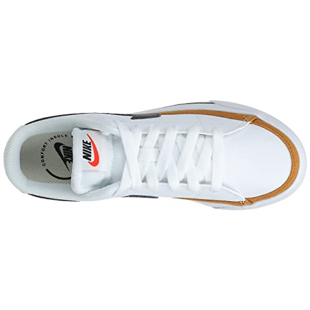 Nike Women's Sneaker, White Black Desert Ochre, 9