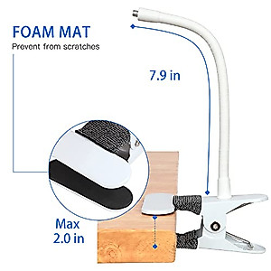 iTODOS Baby Monitor Mount Compatible with HelloBaby HB65/HB6550/HB6558/HB66/HB248,ANMEATE SM935E/SM650,Bonoch,ChildsFarm Baby Monitor, 8inches Flexible Arm, Attach Your Baby Cam Wherever You Like