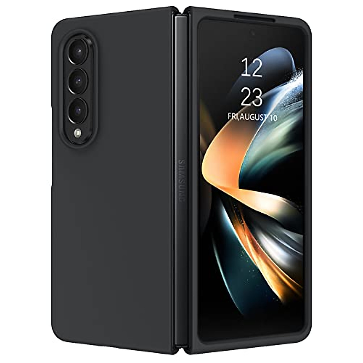 BENTOBEN Galaxy Z Fold 4 Case, Soft Silicone Gel Rubber Bumper Slim Hard PC Thin Shockproof Protective Phone Case for Samsung Galaxy Z Fold 4 (7.6 inch), Black