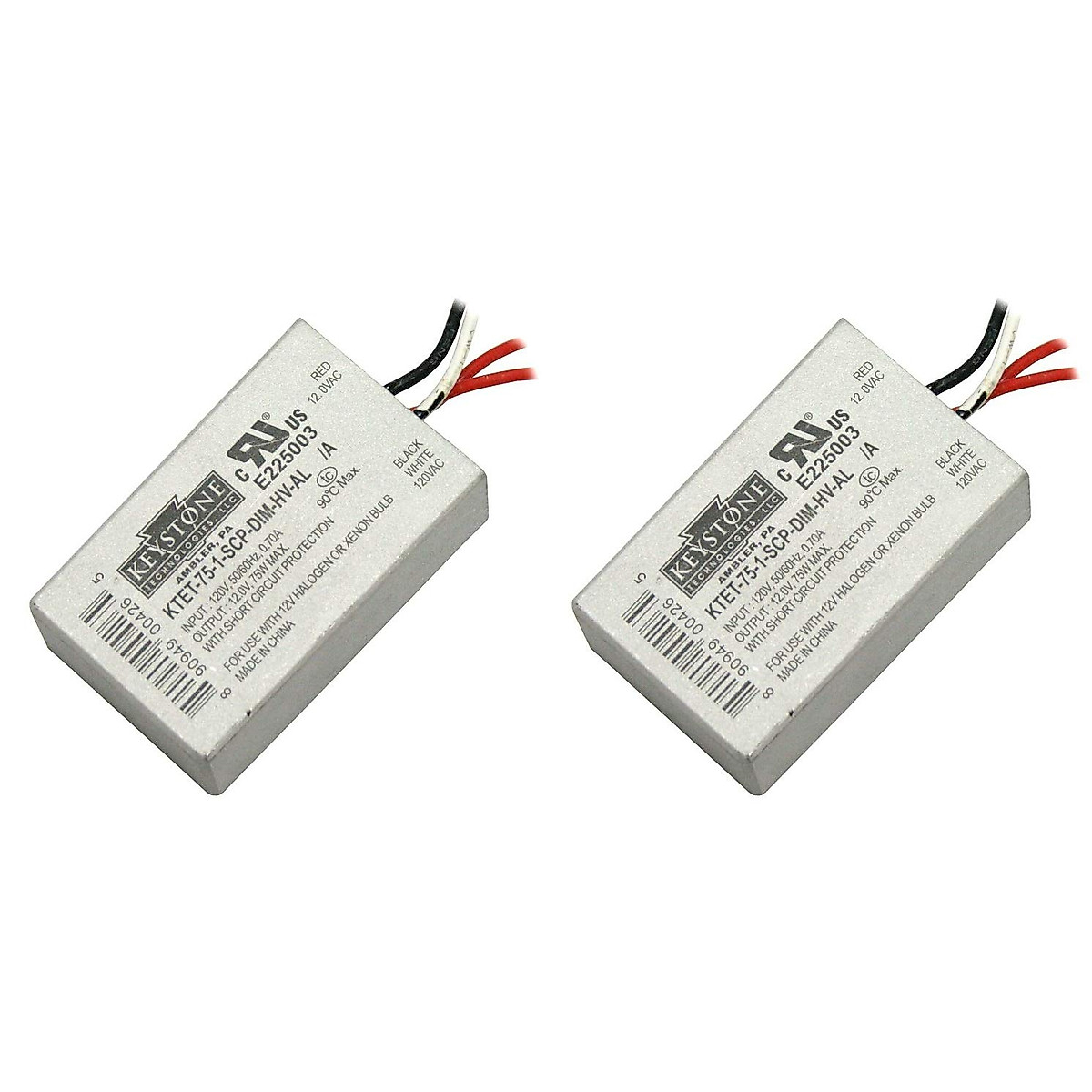 75 watt 120 Volt Dimmable Halogen Transformer - 2 Pack