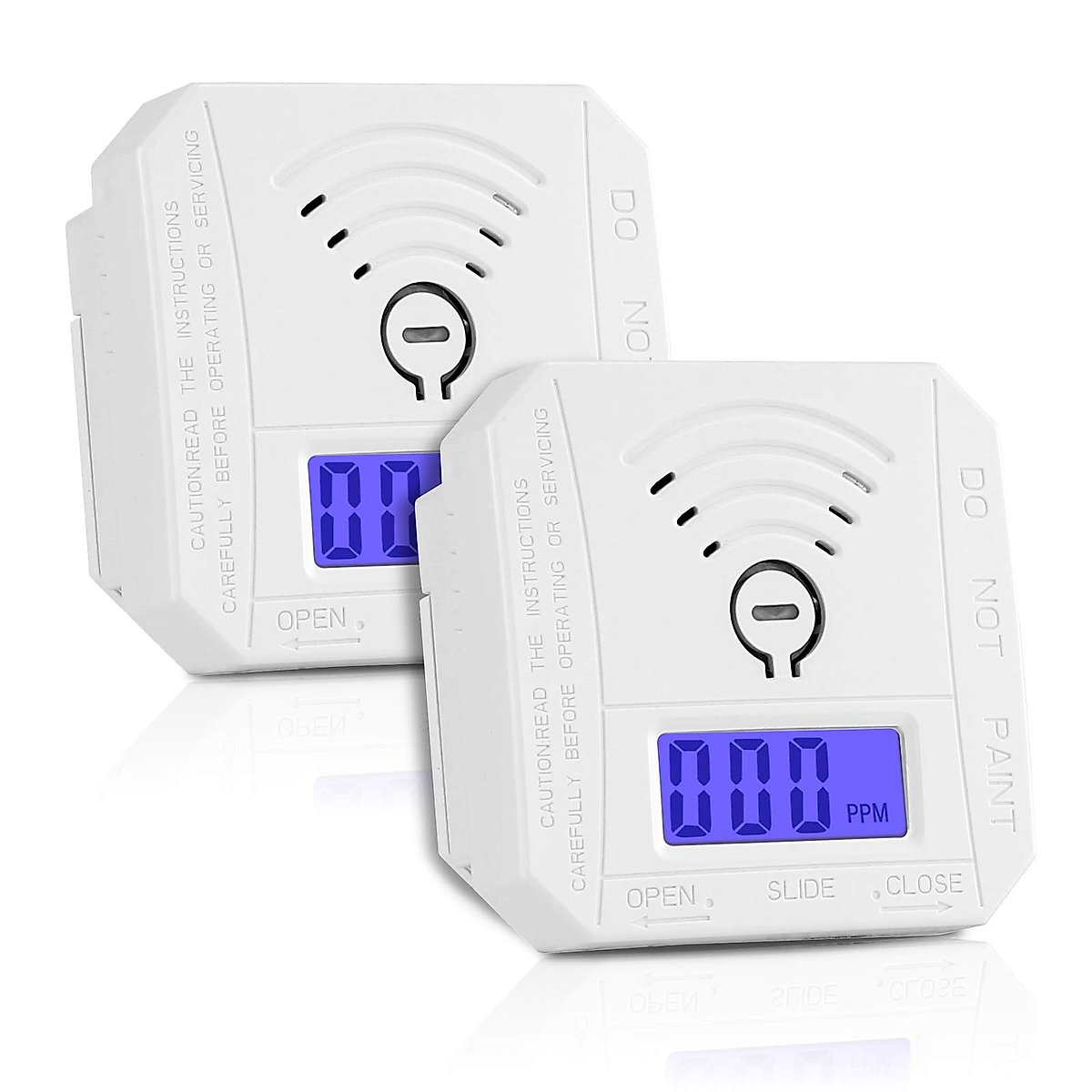 Carbon Monoxide Detector ,CO Gas Monitor Alarm Detector ,CO Sensor with LED Digital Display for Home,Depot,Battery Powered(2Pcs)