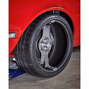 WheelWise™ Wheel Fitment Simulator Tire/Rim Fit Size Measuring Mockup Tool, Supports 14 to 20 Inch Wheel Diameters and 7 to 10 Inch Wheel Widths, 5-Lug Wheel Bolt Pattern