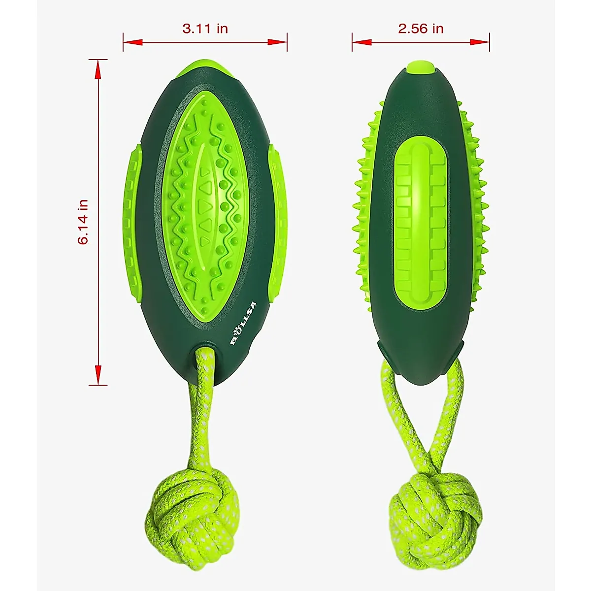 Squeaky Dog Toys Puppy Squeak Toy Interactive Doggy Treat Dispenser Food Dispensing Ball Fetch Catch Rugby Puzzle Teething Toys Ball IQ Training Chew Toys for Small and Medium Dogs