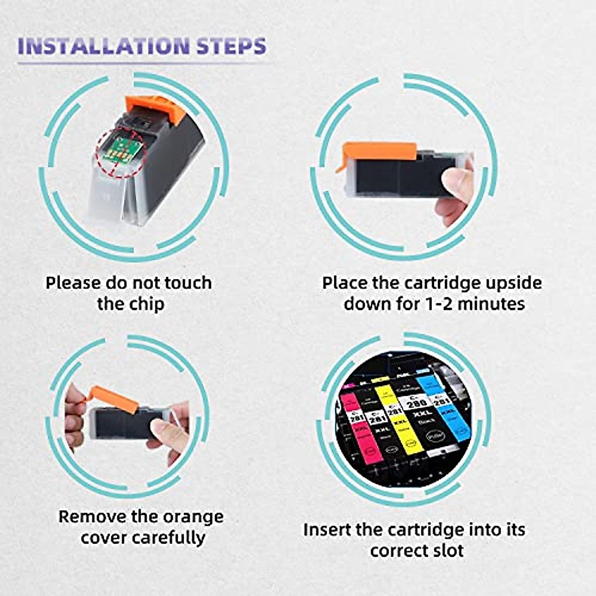 NEXTPAGE Compatible Ink Cartridge Replacement for CLI-281 CLI-281 XXL CLI 281 Use for PIXMA TS9120 TR7520 TR8520 TS6120 TS6220 TS8120 TS8220 TS9520 TS6320 TS9521C Printer (CLI281C 3 Pack)