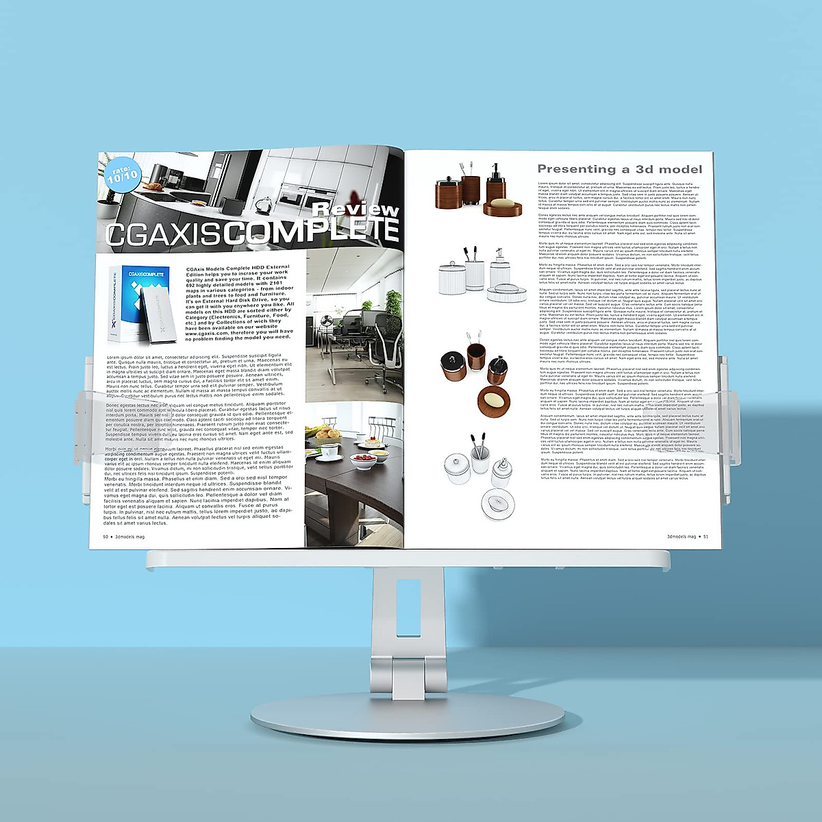 Gearking Book Stand for Reading 360° Rotate Adjustable Book Holder Multi Heights Angles Adjustable Cooking Bookstands for Child Textbook/Recipe/Magazine/Ipad